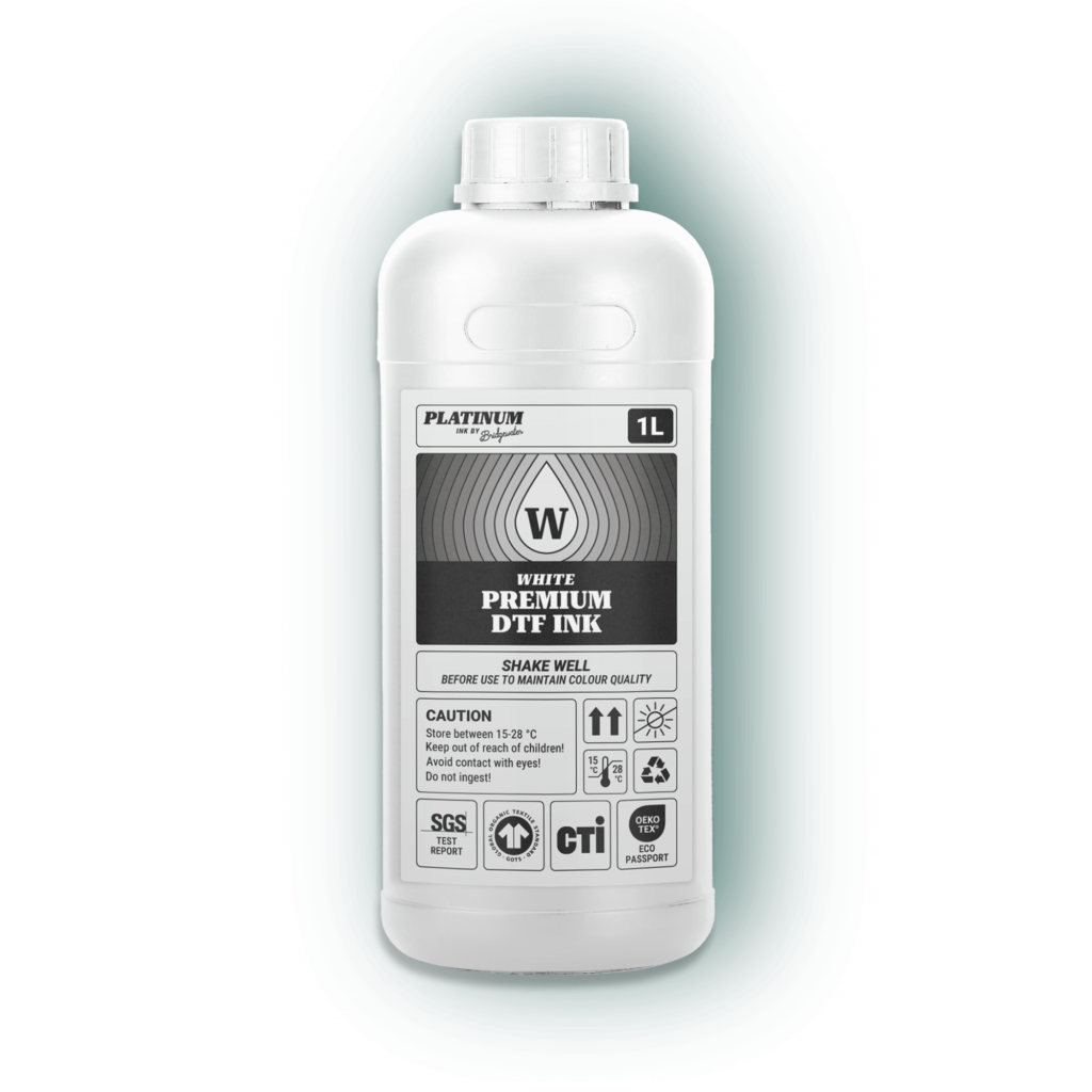 Reduced Sediment White Platinum DTF Ink 1L – Certified White Ink