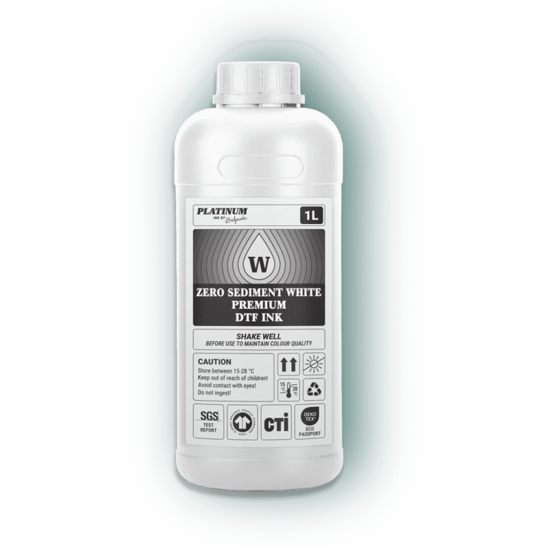 Zero Sediment White Platinum DTF Ink – High Opacity White Ink
